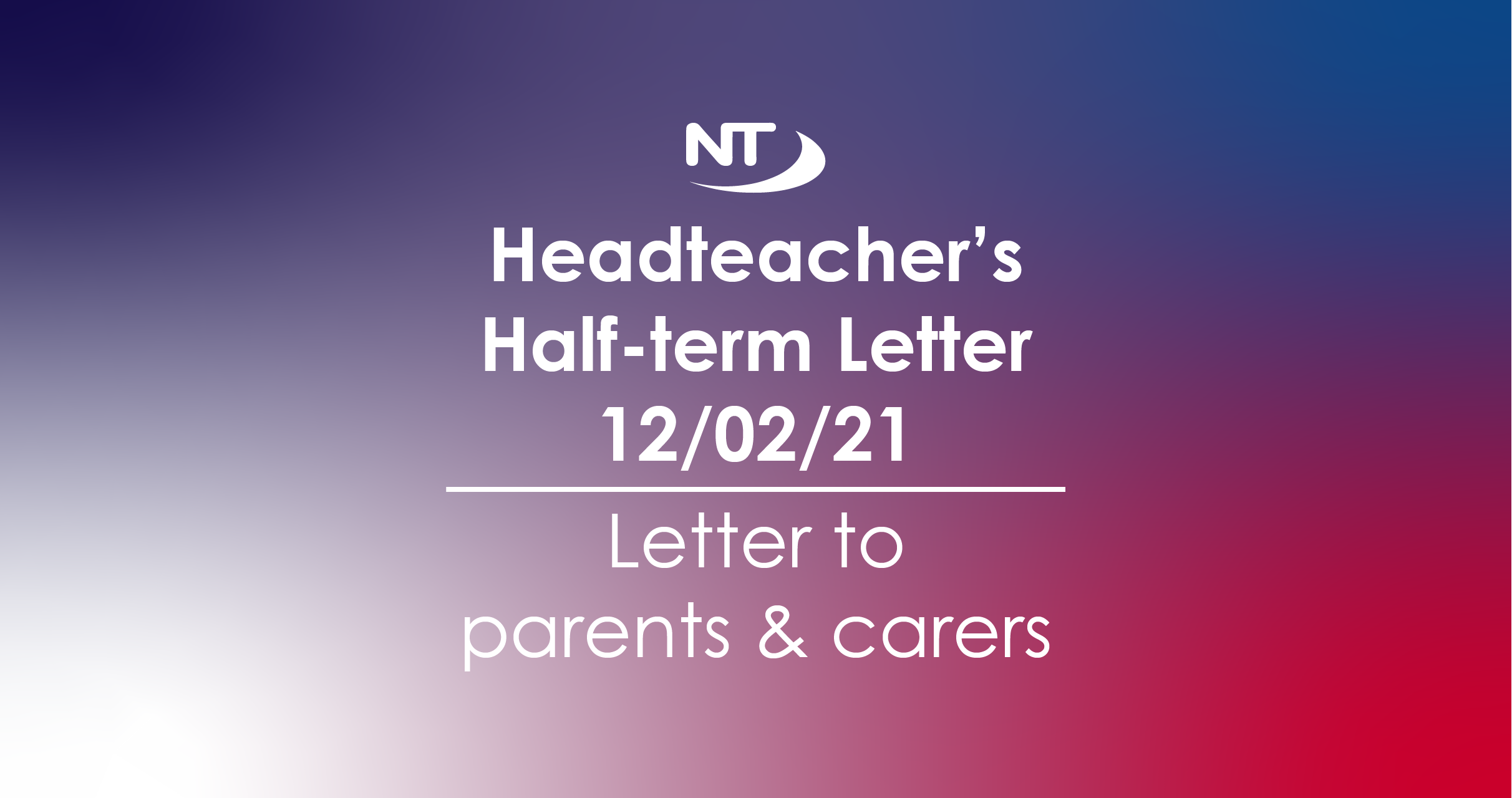Headteacher’s Half-term Letter 12/02/21